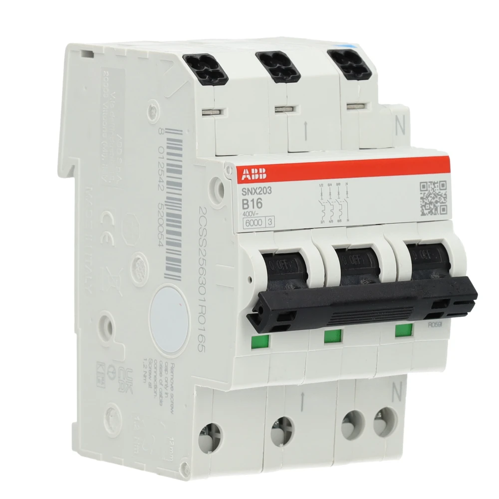 ABB FlexLine krachtgroep 3-polig+nul 16A B-kar (SNX203-B16 ...