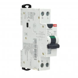 ABB Componenten aardlekautomaat 1-polig+nul 20A C-kar 30mA (DSN201E C20 A30) | Groepenkastbestellen