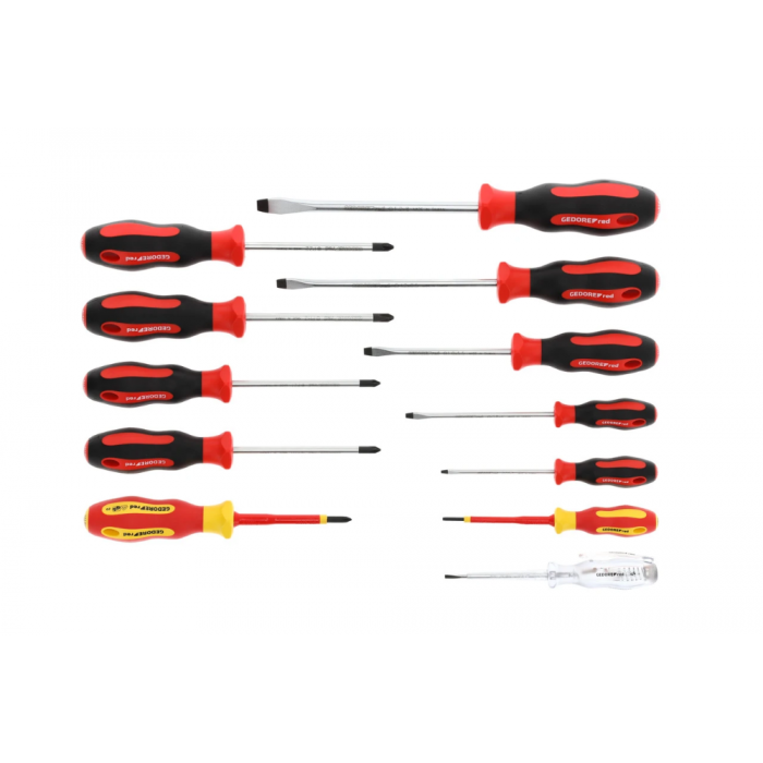 GEDORE RED schroevendraaierset SL/PH/PZ 2-comp 12-delig (R38002012 ...