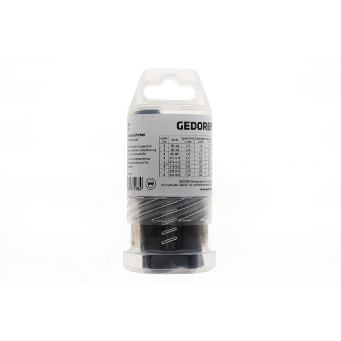 GEDORE linkse tapset M3-M45 8-delig (8551-88) | Groepenkastbestellen