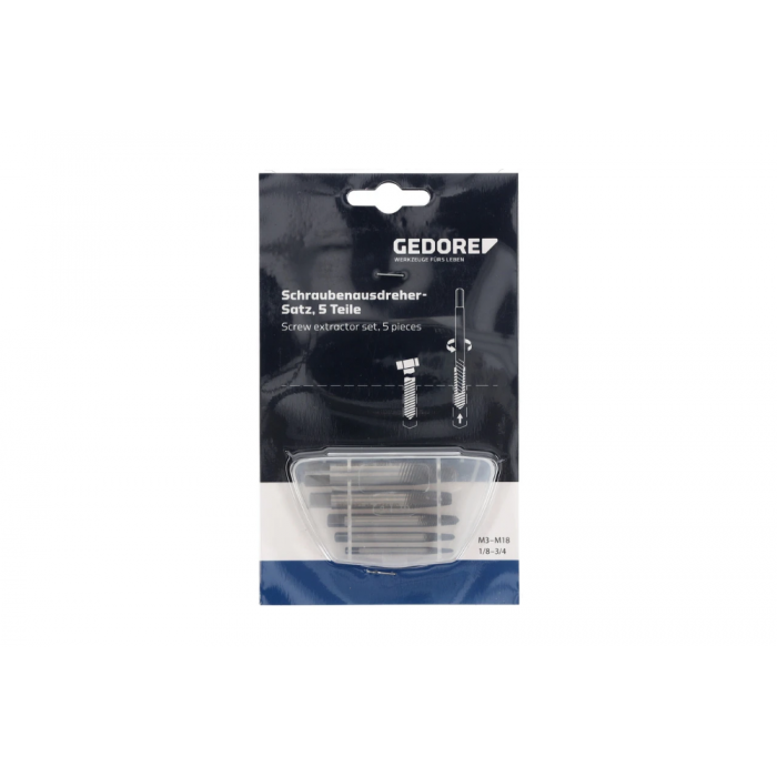 GEDORE linkse tapset M3-M18 5-delig (8551 S-005) | Groepenkastbestellen