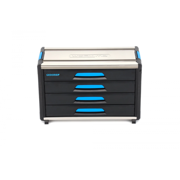 GEDORE gereedschapskist WorkMo 4 laden 385x505x790mm - zwart (1110 WM 34) | Groepenkastbestellen