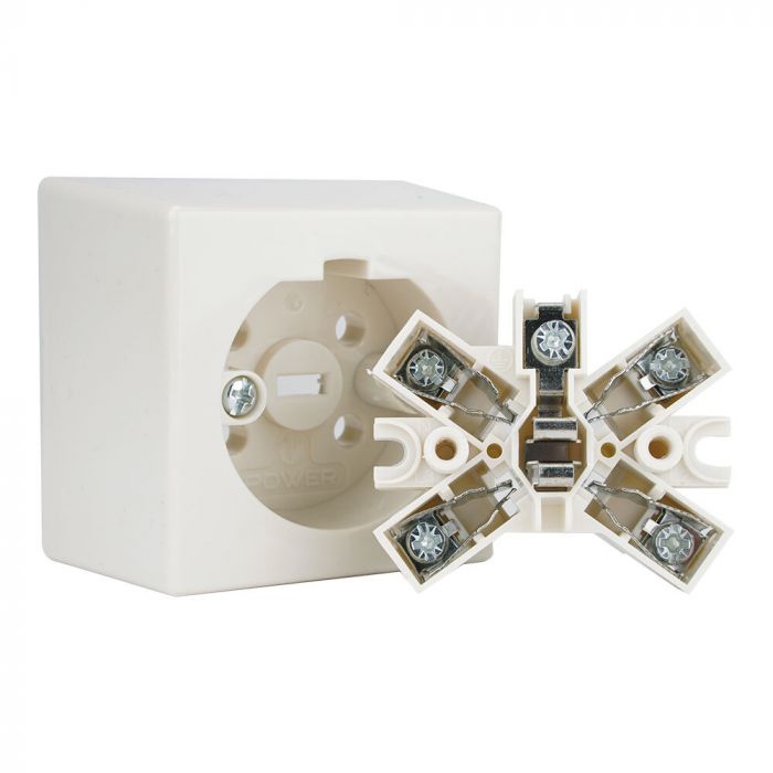 Perilex stopcontact opbouw 16A wit | Groepenkastbestellen