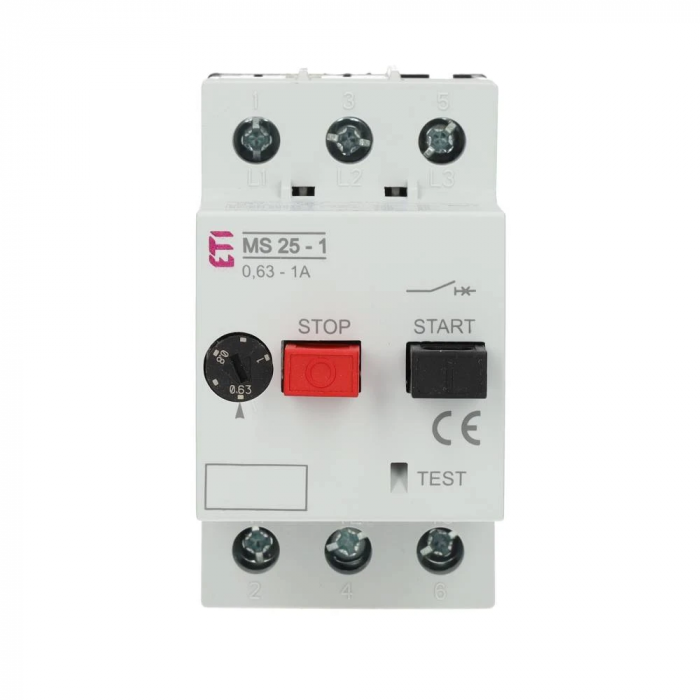 ETI motorbeveiligingsschakelaar MS25-1 0.63 - 1.0A (4600050 ...