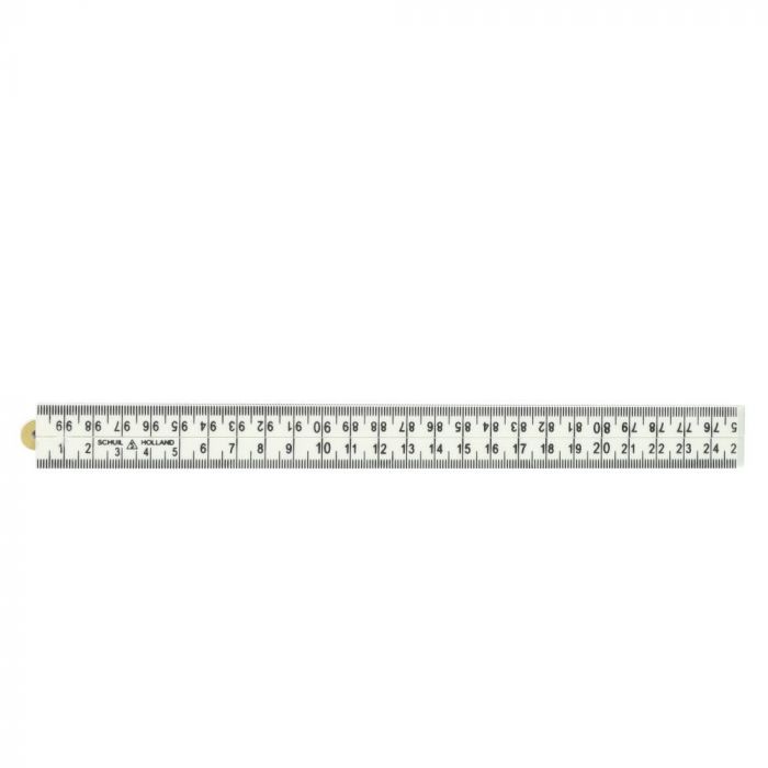 Schuil duimstok vouw kunststof 1m 4-delig - wit (8624 ...