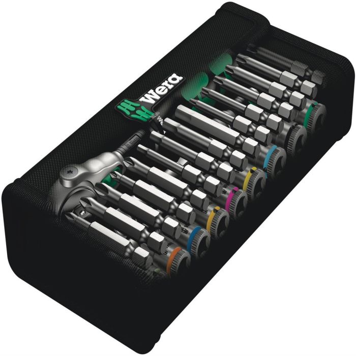 Wera bitset dopsleutelset in etui Zyklop Speed-ratelset 1/4" metrisch - 28-delig (05004016001 ...