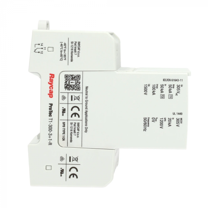 Raycap overspanningsbeveiliging type 1+2 TT/TN-S (Protec T1-300-3+1-R) | Groepenkastbestellen