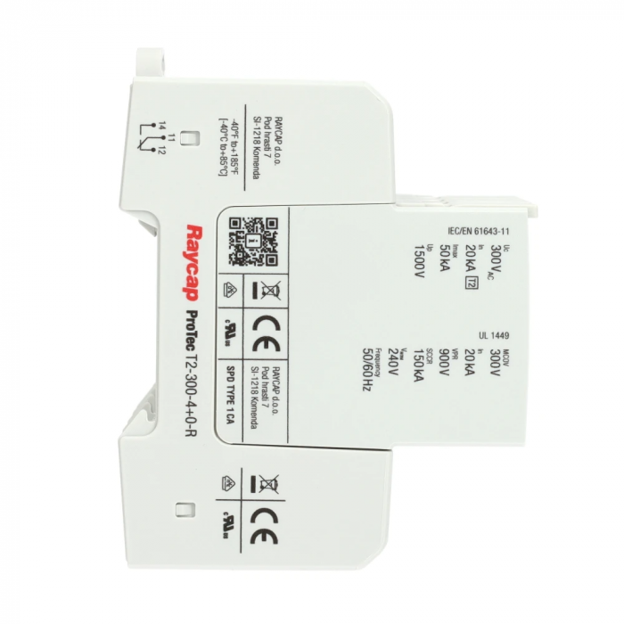 Raycap overspanningsbeveiliging type 1+2 TN-S (Protec T1-300-4+0-R) | Groepenkastbestellen