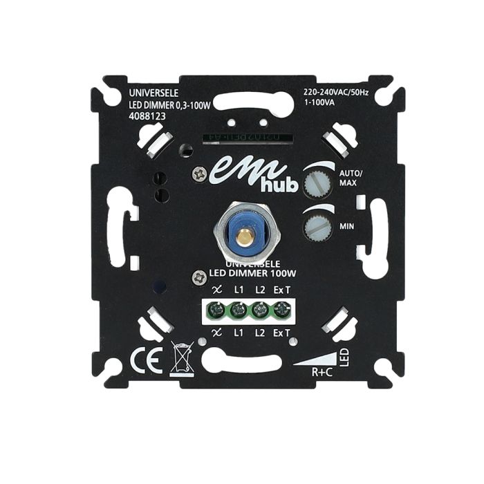 EMhub universele LED dimmer 0.3- 100W (4088123) | Groepenkastbestellen